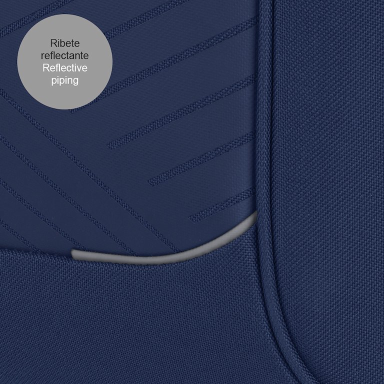 Kofer mali (kabinski) 39x55x20 cm polyester 36,6l-2,5 kg Lisboa tamno plava