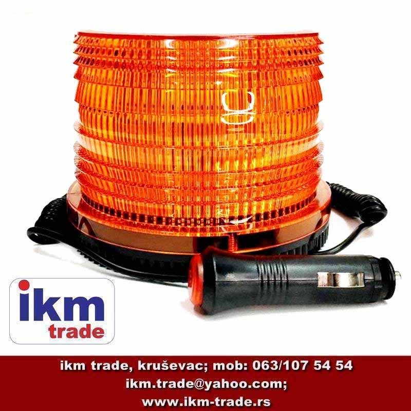 AVTOKOMPLEKT Signalna lampa 12V/24V, 72 LED dioda- LED ROTACIJA sa magnetom, model 202