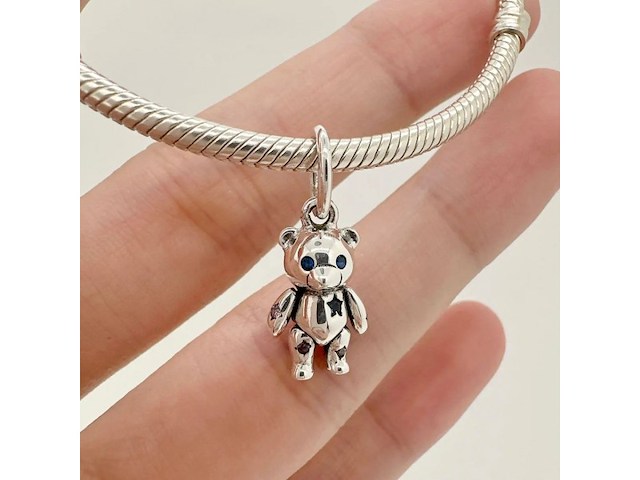 PANDORA Movable Teddy Bear srebro s925