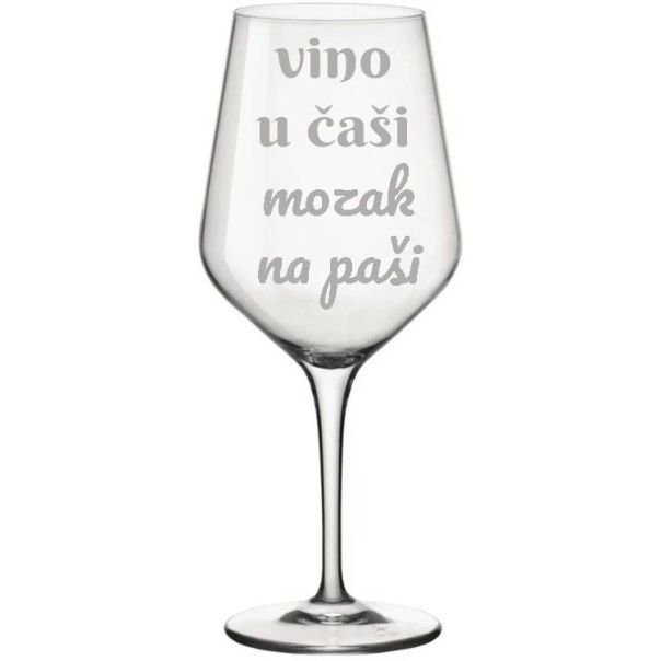 HAPPY PUMPKIN Čaša za vino "Vino u čaši, mozak na paši"1143