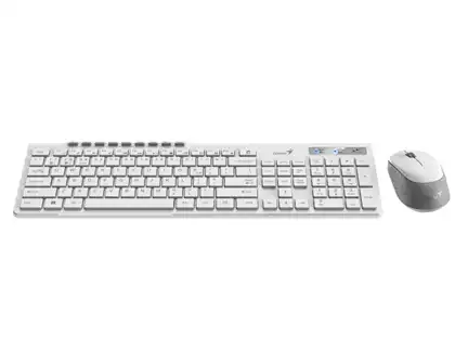 GENIUS SlimStar 8230 Wireless USB US bela tastatura+ miš