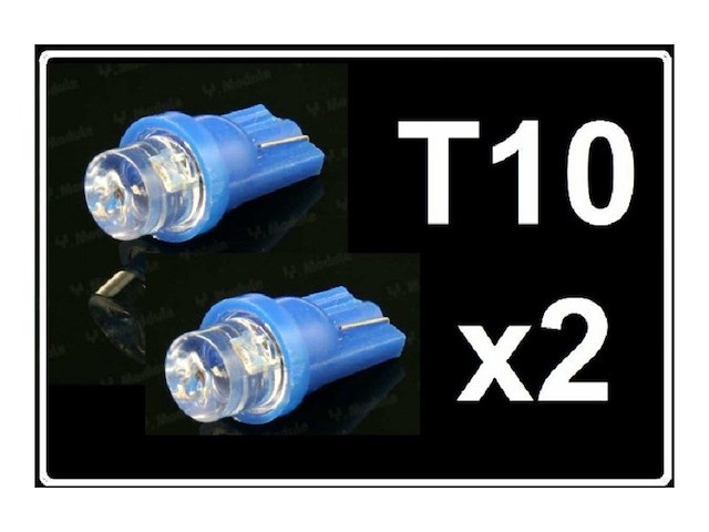 LED Sijalica - T10 pozicija - 1 LED - 2 komada - Plava