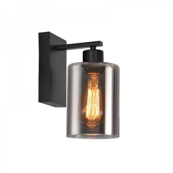 Zidna lampa 1xE27 BILI SMOKE-1R metal/staklo