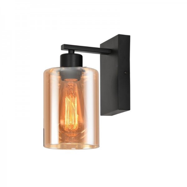 Zidna lampa 1xE27 BILI AMBER-1R metal/staklo