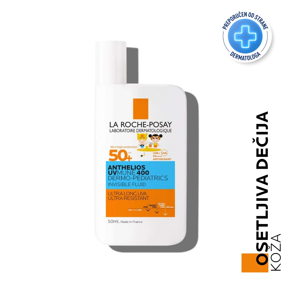 La Roche Posay ANTHELIOS UVMUNE DERMO PEDIATRICS SPF50 Fluid za Zaštitu Dečije Kože od Sunca 50 mL