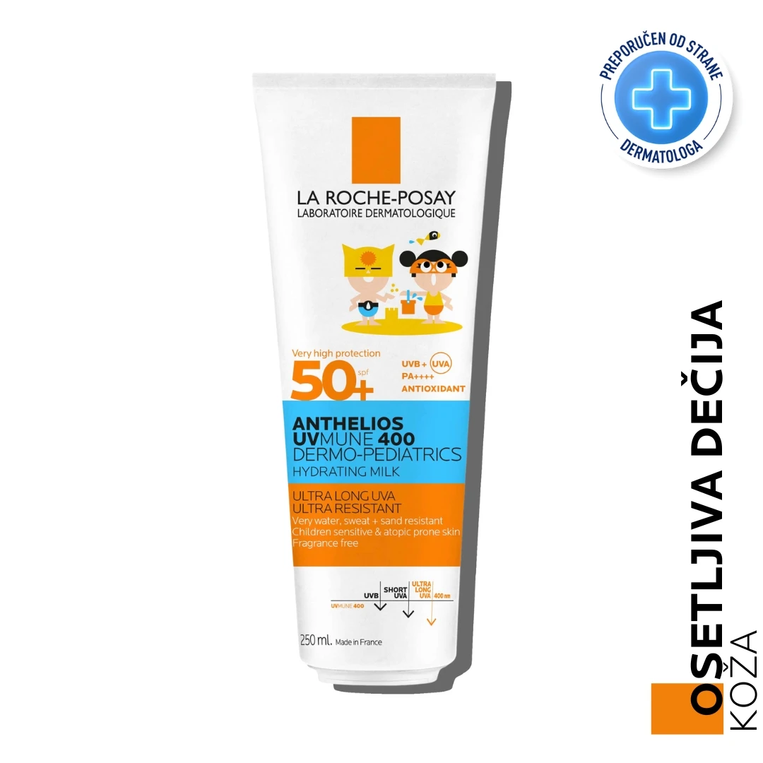 La Roche Posay ANTHELIOS UVMUNE DERMO PEDIATRICS Mleko za Zaštitu Dečije Kože od Sunca SPF50 250 mL