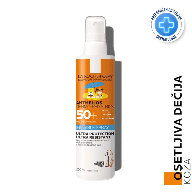 La Roche Posay ANTHELIOS DERMO PEDIATRICS za Zaštitu Dečije Kože od Sunca SPF50+ Sprej 200 mL