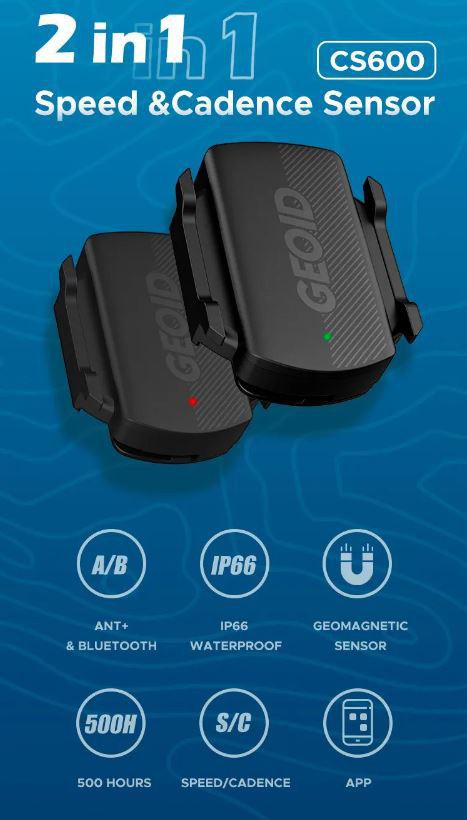 GEOID Bike Speed Cadence Sensor Ant+ Bluetooth