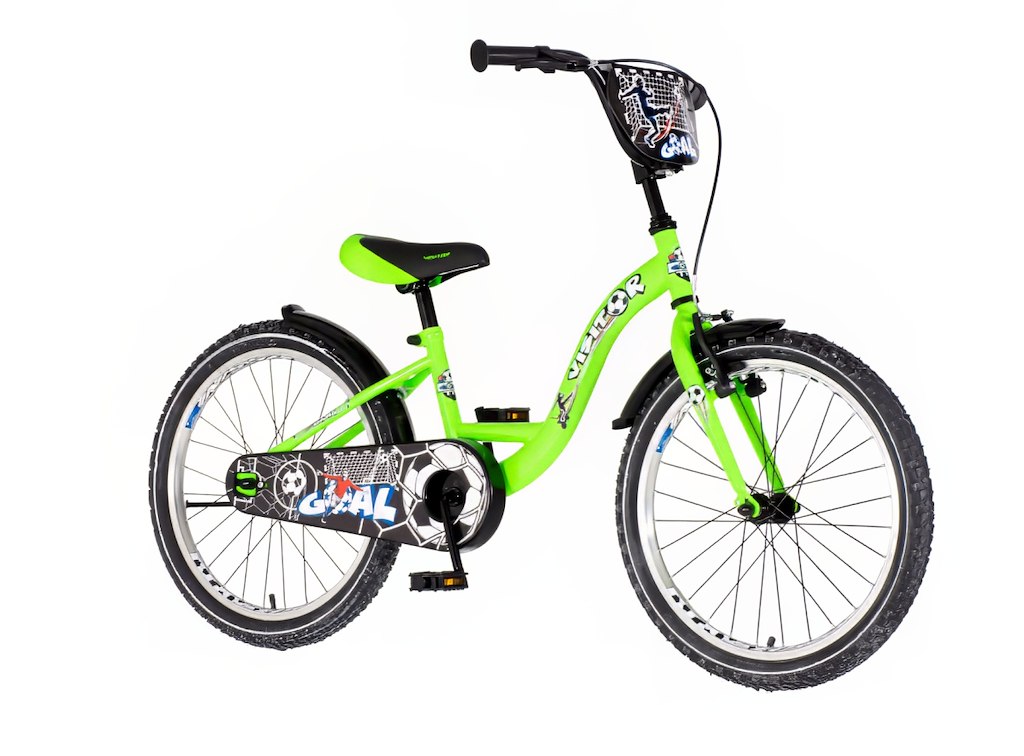 BICIKL KIDS VISITOR GOAL 20" 10" V-BRAKE KONTRA 115-135CM (20") NEON ZELENI