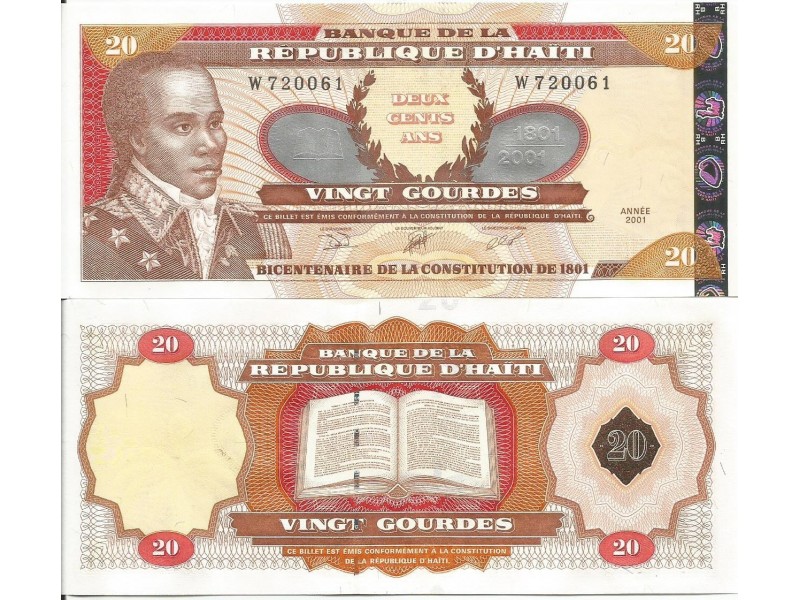 Haiti 20 gourdes 2001. UNC