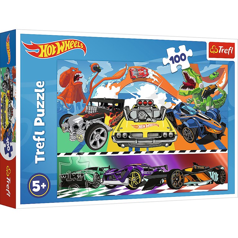 Puzzle 100 delova-Hot Wheels