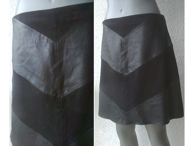 crna mini suknja eko koža broj M ZARA BASIC