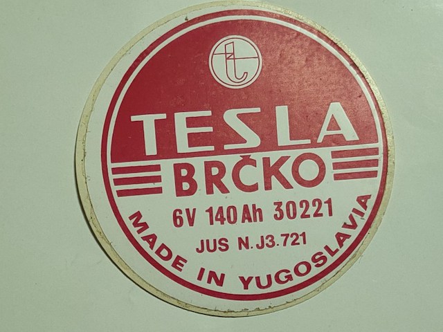 A/ YU Nalepnica - Tesla Brčko / Akumulatori