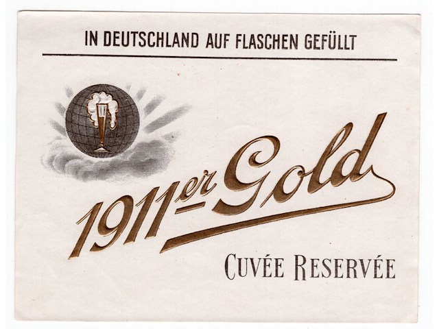 Etiketa za vinsku flašu : 1911. Gold : cuvée reservée
