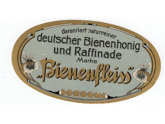 Etiketa za med: Deutscher Bienenhonig und Raffinade