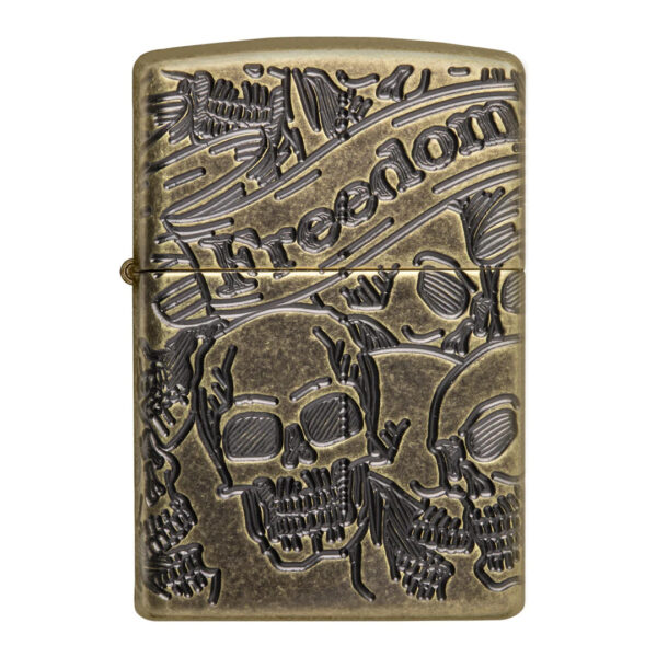 Zippo Upaljač ZC Freedom Skull 49035