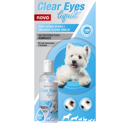 Clear eye liquid, 200ml, tečnost za uklanjanje suznih mrlja