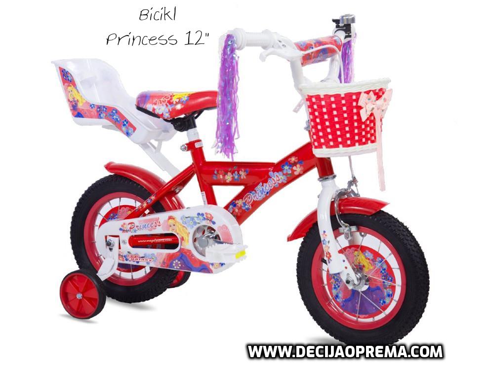 Bicikl Galaxy Princess 12″ za decu Crveni
