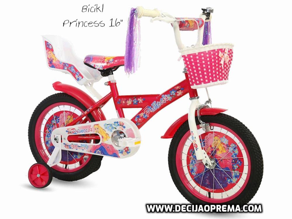 Bicikl Galaxy Princess 16″ za decu Crveni