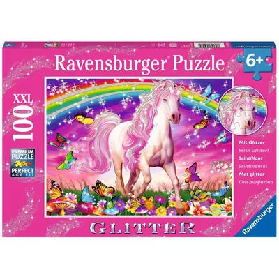Ravensburger Ravensburger puzzle - 100 XXL delova - Konj sa šljokicama (RA13927)
