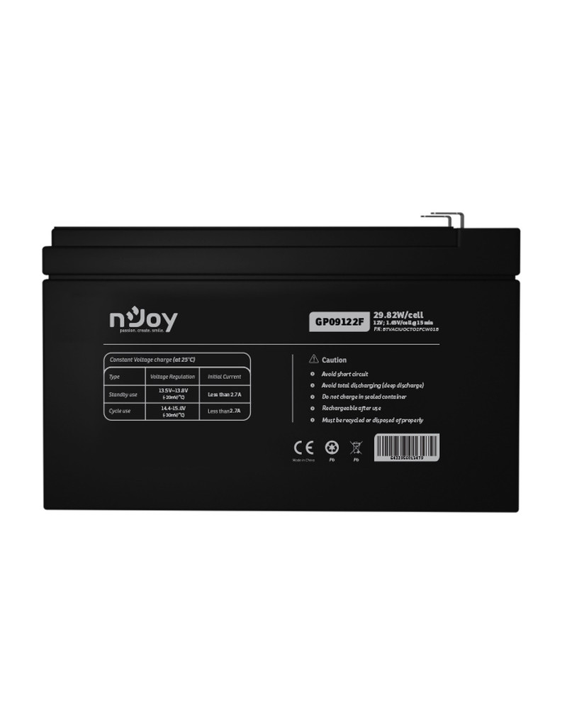 NJOY GP09122F baterija za UPS 12V 9Ah (BTVACIUOCTO2FCW01B)