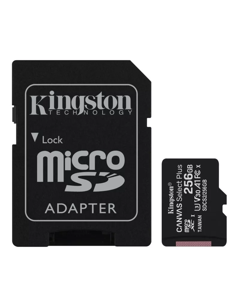 KINGSTON Memorijska kartica A1 MicroSDXC 256GB 100R class 10 SDCS2/256GB + adapter