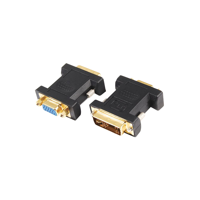 S-BOX adapter-konverter DVI na VGA (m/ž) (Crni), DVI-A - muški, VGA - ženski