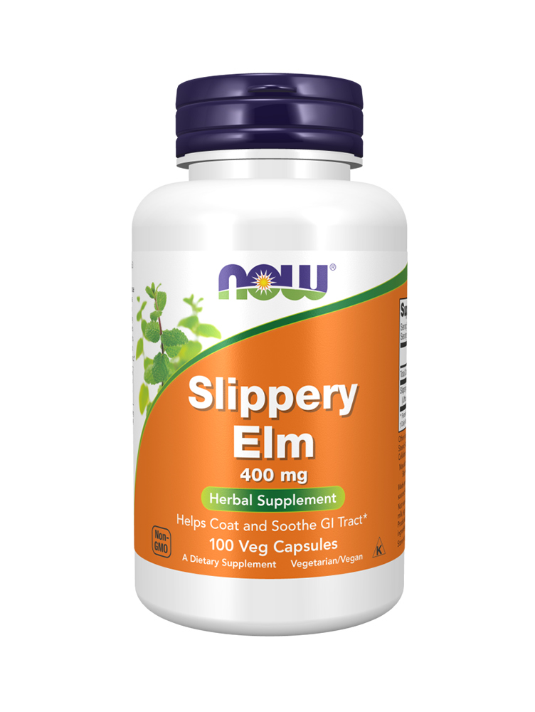 Slippery Elm 400 mg, Now Foods, 100 veg kapsula