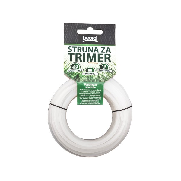 BAL-STRUNA ZA TRIMER KVADR.3.0mm 15m