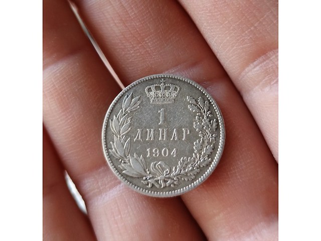 Kraljevina Srbija 1 dinar 1904. srebro