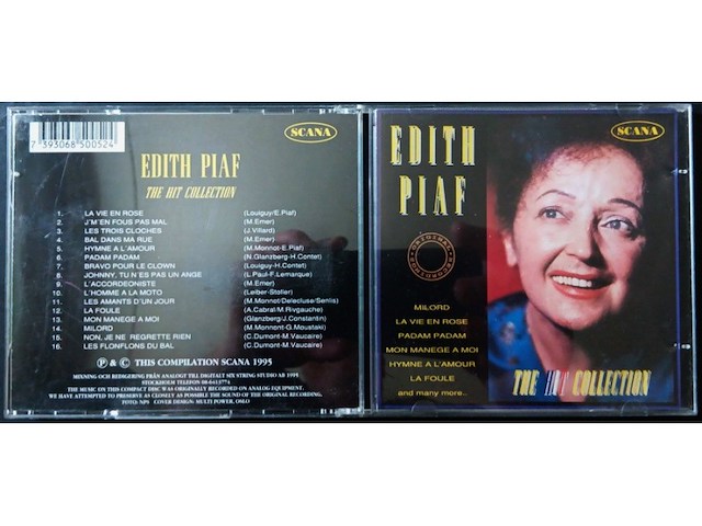 Edith Piaf-The Hit Collecion Made in Sweden CD (1995)