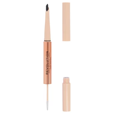 OLOVKA I GEL ZA OBRVE 2U1 MAKEUP REVOLUTION FLUFFY BROW DUO DARK BROWN 0.12G+1ML