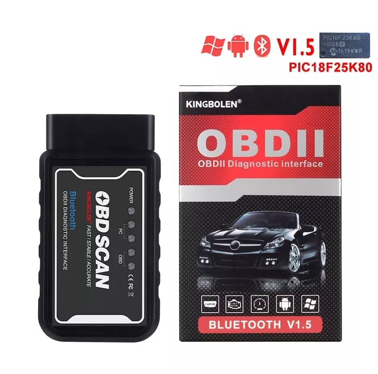 Bluetooth OBD SCAN Elm327 OBD2 PIC18F25K80 Čip Dijagnostika Firmware