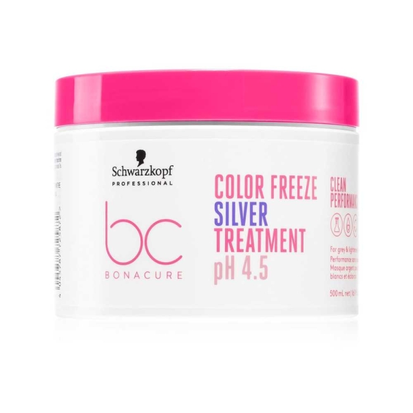 Schwarzkopf profesional BC Color Freeze pH 4.5 Silver Mask 500ml – maska za plavu ili kosu sa pramenovima