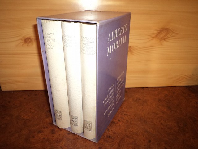 Alberto Moravia Odabrana dela u 3 knjige, komplet