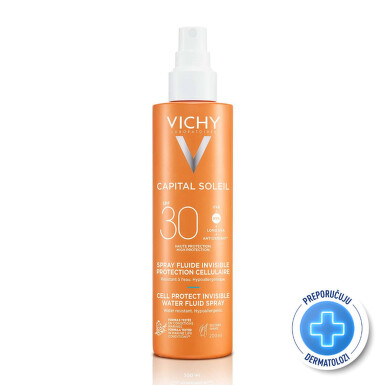 Vichy Capital Soleil Vodeno-fluidni sprej za zaštitu ćelija kože SPF 30, 200 ml