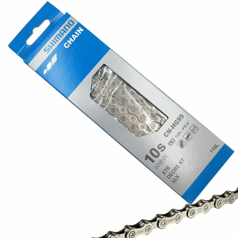 LANAC SHIMANO CN-HG95, 116 LINKS, 10 BRZINA, SUPER NARROW HG FOR MTB, W/O END PIN, W/AMPOULE TYPE CONNECT PIN X1