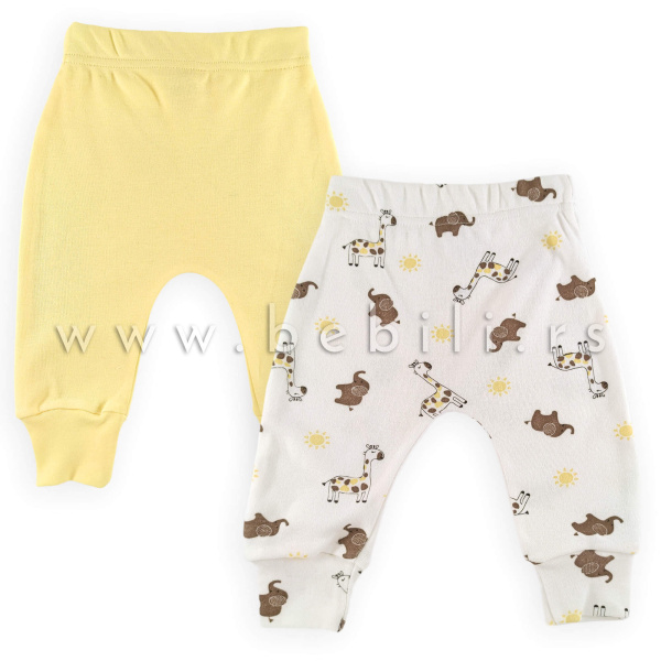 Ready Pamučne pantalonice za bebe žuta