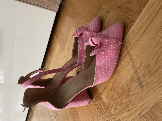 Roze sandale polkadot