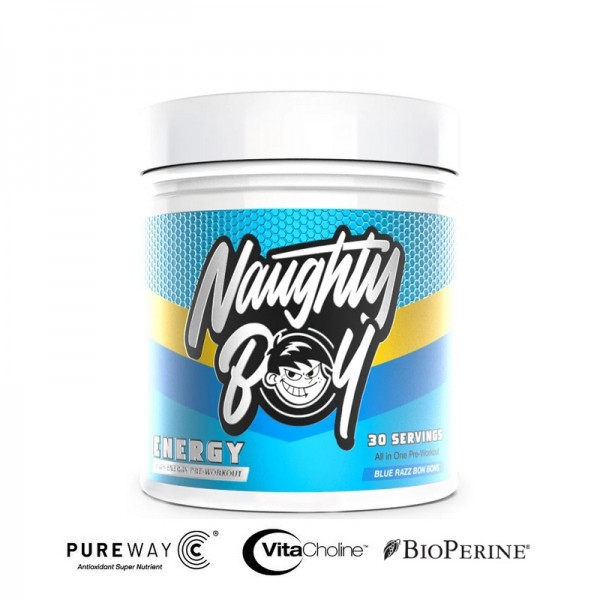 Naughty Boy Energy Pre-Workout 390gr blue razz bon bons