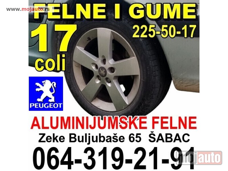 ALU FELNE 17 i GUME 225-50-17 za Pežo i Citroen