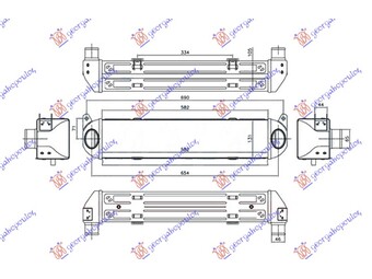 HLADNJAK INTERKULERA 2.7 TDi DIZEL (580x130x105) (CEO ALUMINIJUM) LAND ROVER DISCOVERY 14-