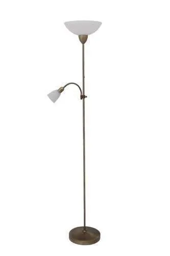 Podna lampa Pearl classic E27 G45 1x MAX 60 + E14 1x MAX 40 bronzana