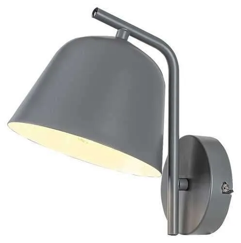 Zidna lampa Malia E14 1x MAX 25 sivo