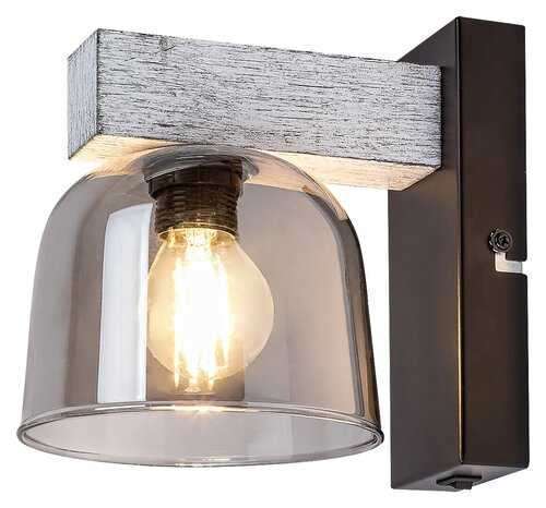 Zidna lampa Cardamom E14 1x MAX 40 srebreni hrast