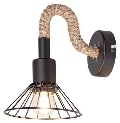 Zidna lampa Daryl E27 1x MAX 40 crna