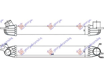 HLADNJAK INTERKULERA 1.6 TURBO S/JCW BENZIN (540x85x64) MINI CLUBMAN (R55) 10-15