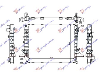 HLADNJAK MOTORA 2.7 Tdi V6 DIZEL (MAN/AUTO) (605x500x40) RANGE ROVER SPORT 05-13