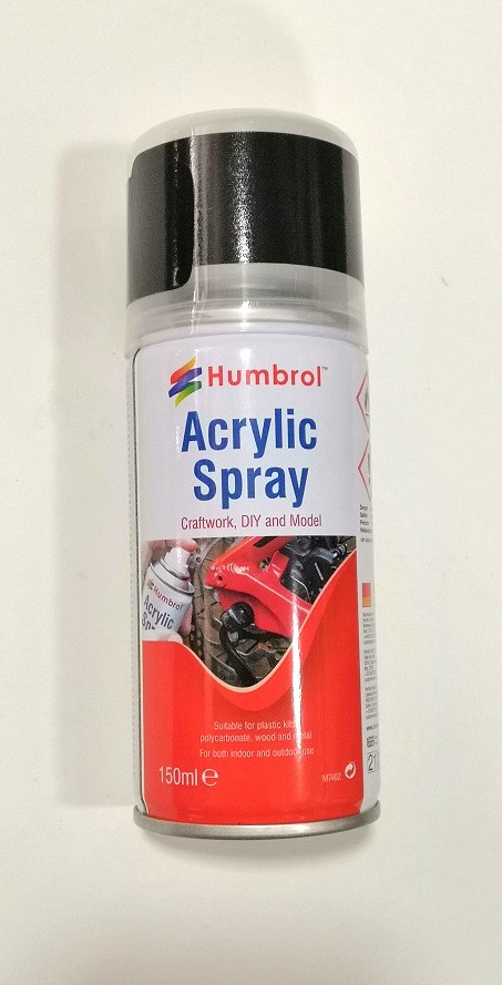 HUMBROL No 85 Black Satin – Modellers Spray 150 ML