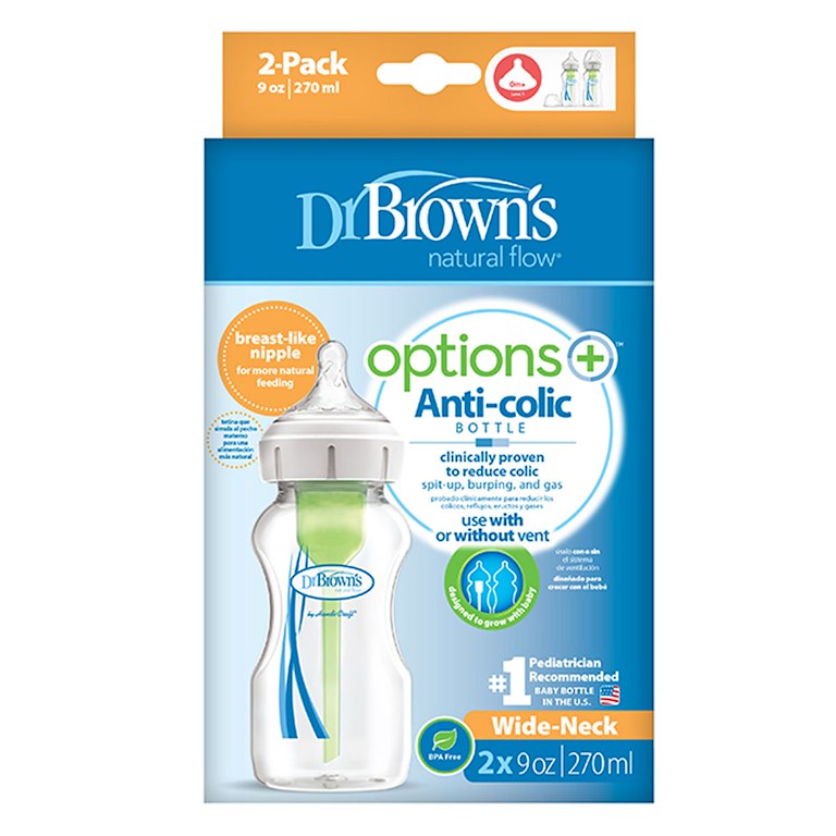 Dr Browns plastična OPTIONS+ bočica 270ml,2/1